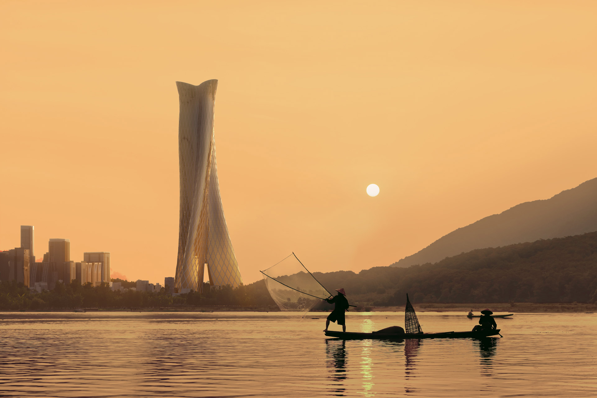 Mangrove-Inspired Skyscraper 3D Rendering | ZOA Studio